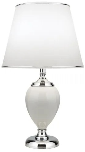 Orion LA 4-1229 - Stolní lampa OVUM 1xE27/40W/230V 48 cm keramika bílá/chrom