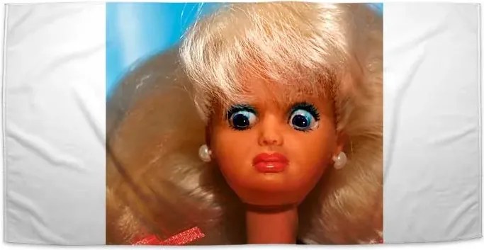 Sablio Ručník WTF Barbie - Meme Barbie - 70x140 cm
