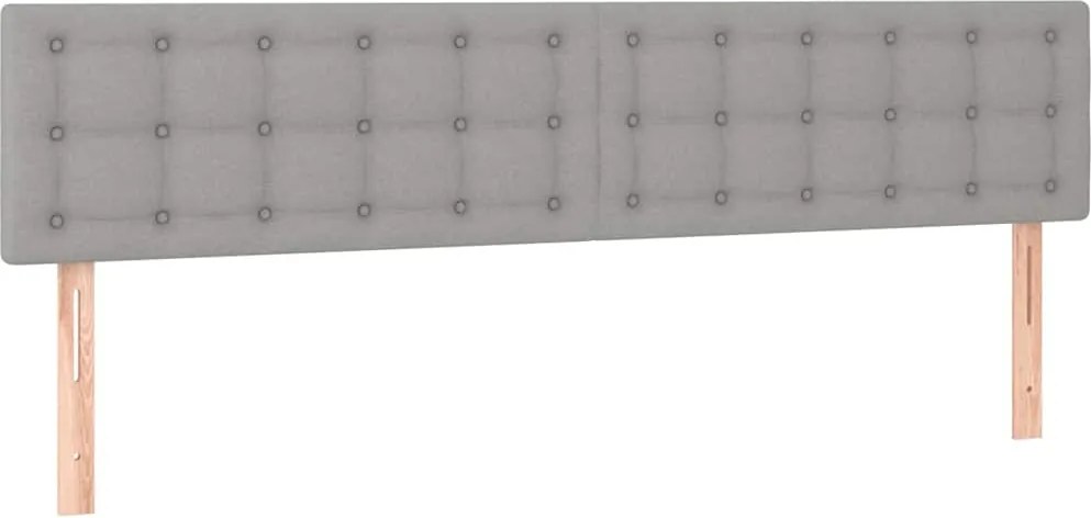 Box spring postel s matrací světle šedá 200 x 200 cm textil 3130617