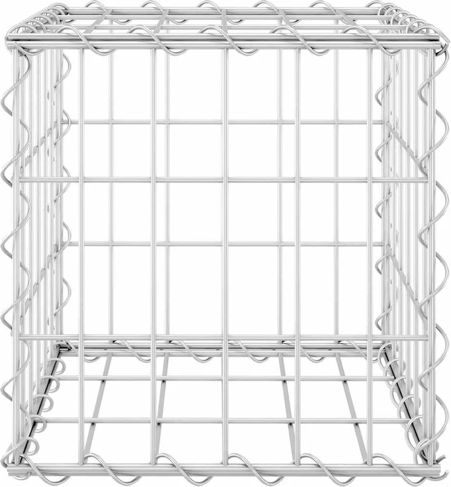 Gabionový vyvýšený záhon krychle ocelový drát 30 x 30 x 30 cm 145648