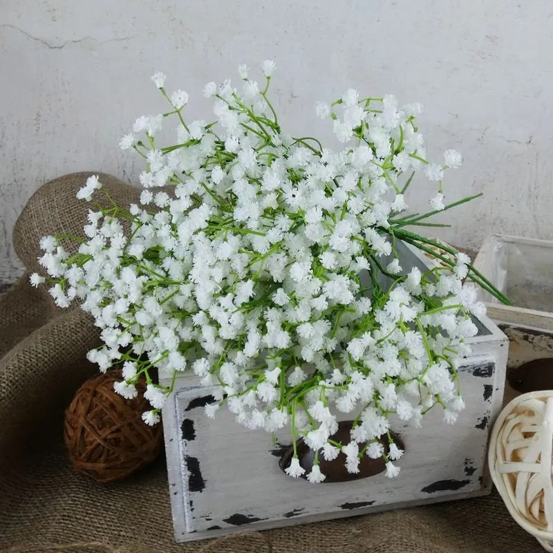 Umělá květina Gypsophila bílá- nevěstin závoj, 45 cm