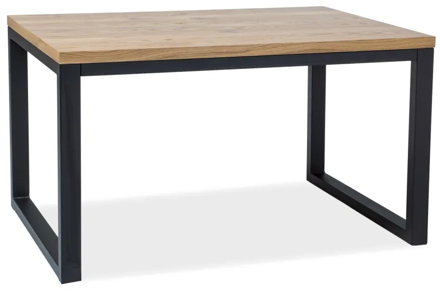 MAXIVA Jídelní stůl - LORAS II, 150x90, masivní dub/černá