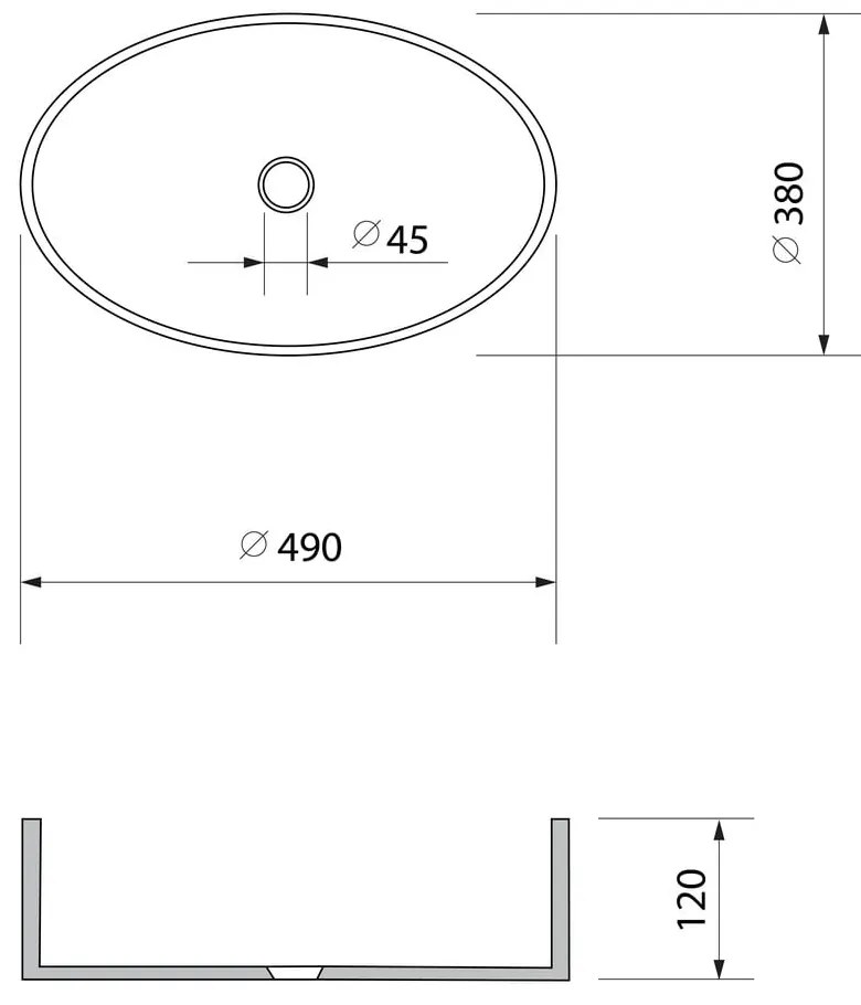Černé skleněné umyvadlo 49x38 cm Nobal – Sapho