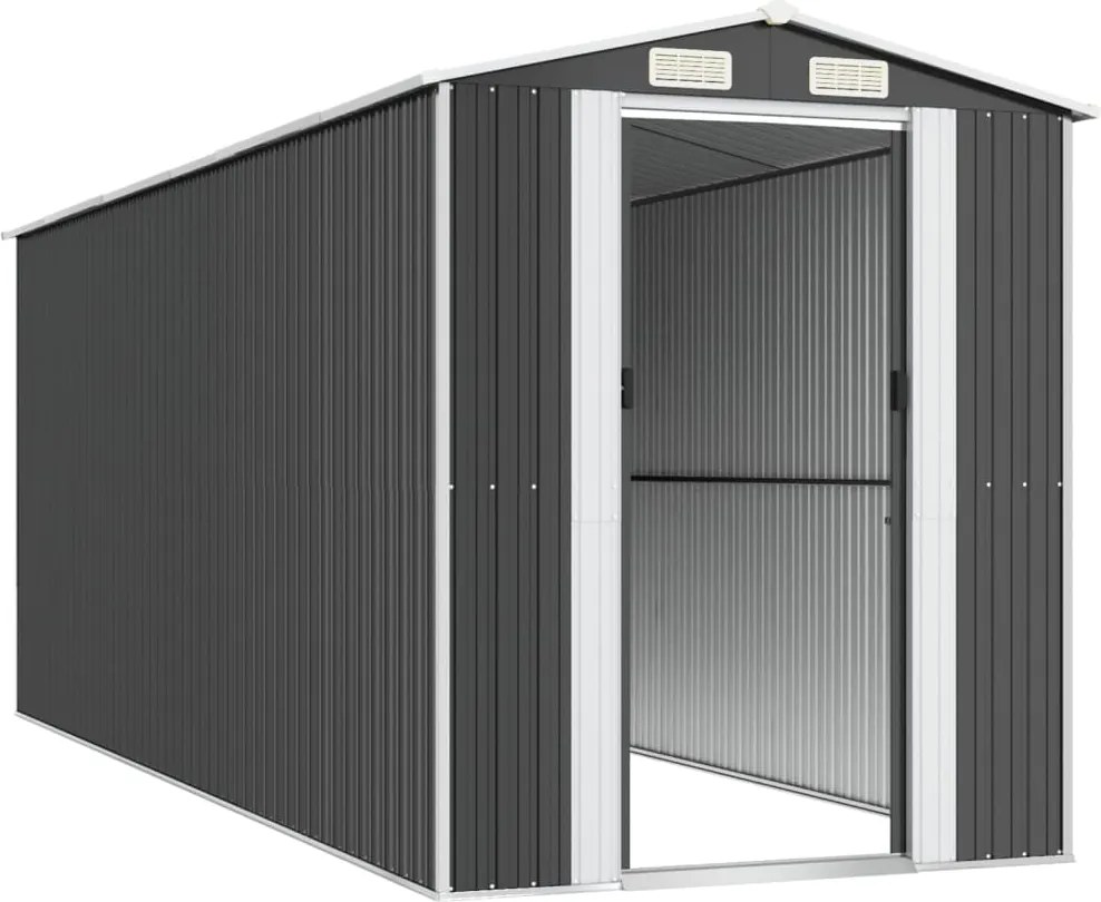 Zahradní kůlna antracitová 192 x 523 x 223 cm pozinkovaná ocel 3147453
