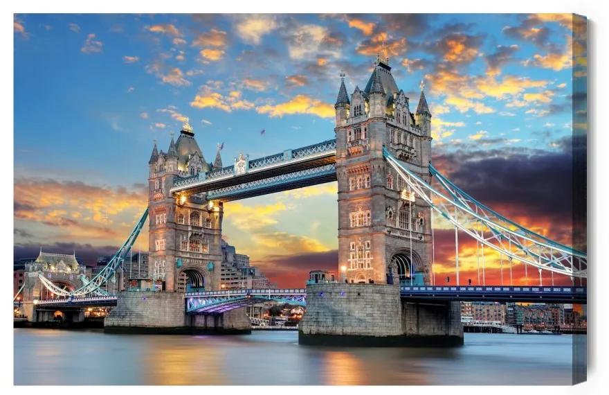 Obraz Most Tower Bridge V Londýně Nedostatek Nedostatek Přírodní plátno 120x80
