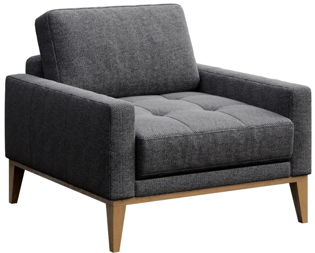 Tmavě šedé látkové křeslo MESONICA Musso Tufted