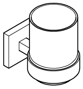 GROHE 41097DC0 - Sklenička s držákem START CUBE nerez