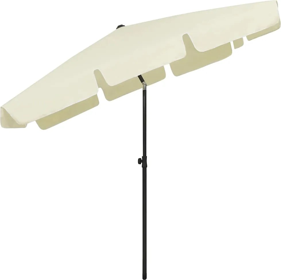 Plážový slunečník pískově žlutý 200 x 125 cm 314727