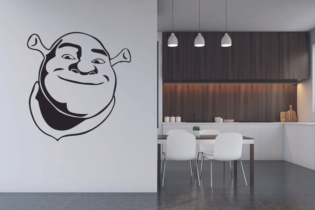 Lepy.cz Samolepka na zeď Shrek Velikost (šířka x výška): l13x120cm, Barevná varianta: Bílá