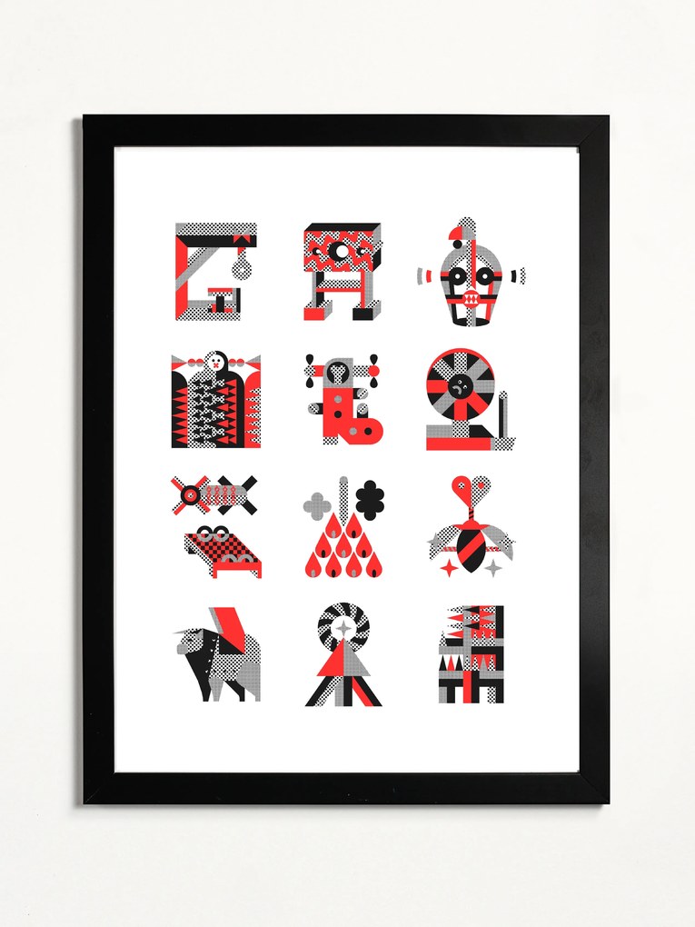 Jozef Tušan | Tools Rám: Černý, Velikost: 100 x 70 cm