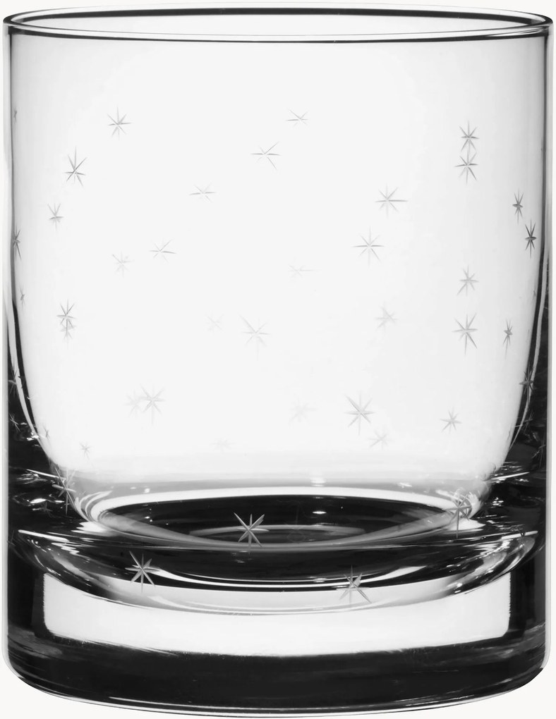 Sada ručně foukaných křišťálových sklenic na whisky Stars, 2 díly