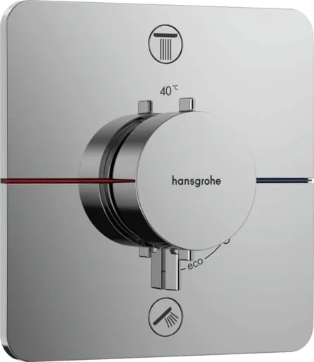 Hansgrohe ShowerSelect Comfort Q sprchová a vanová baterie bez podomítkového tělesa chrom 15583000