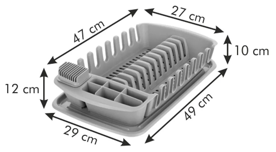 TESCOMA Odkapávač s podnosem CLEAN KIT, bílý