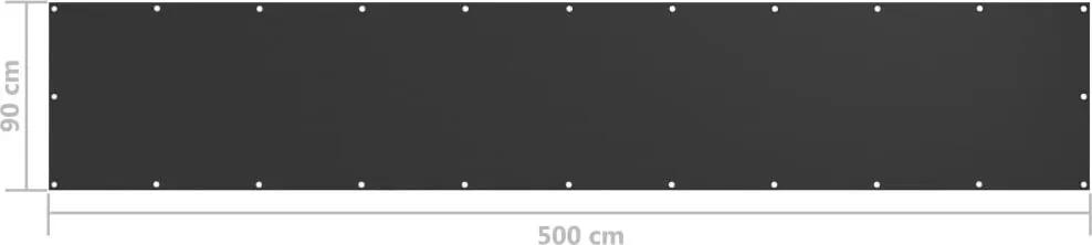 vidaXL Balkonová zástěna 90 x 500 cm 100% polyester oxford [134870] Barva: Hnědá
