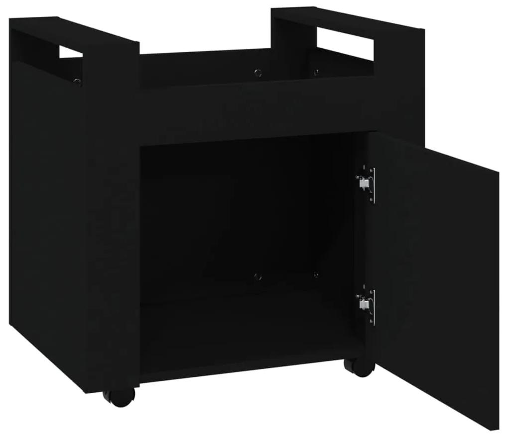 Kancelářský kontejner černý 60 x 45 x 60 cm kompozitní dřevo - Default Title