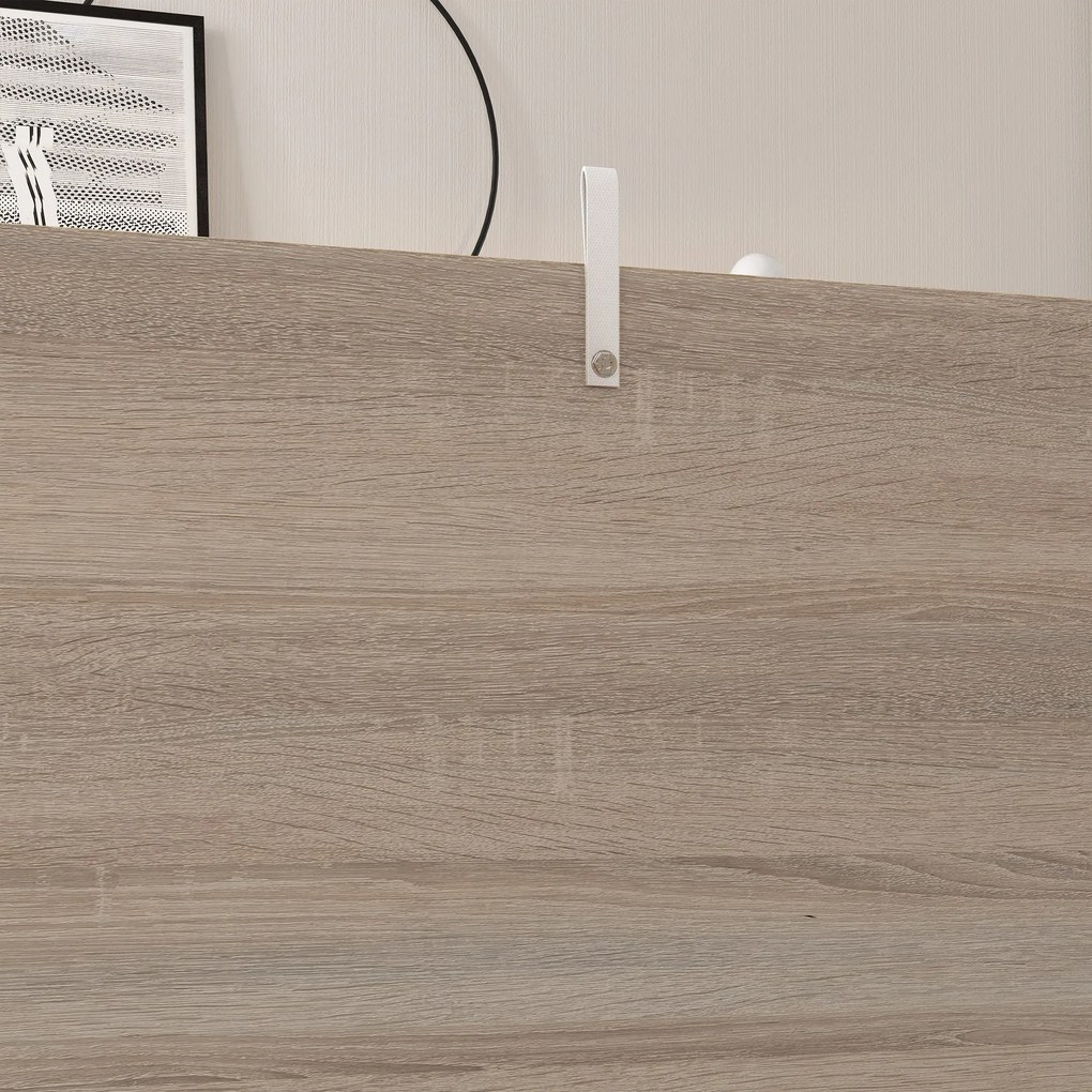 Dřevěná úložná truhlice HOMCOM s víkem, max. zatížení 120 kg pro ložnici a obývací pokoj, 100x40x40 cm, Přírodní a Bílá