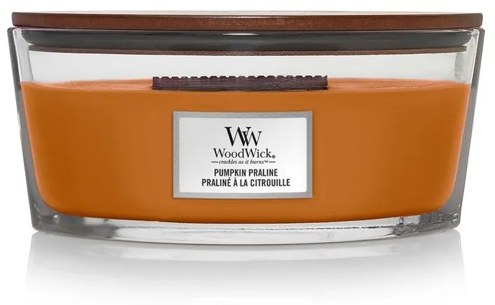 WoodWick - Pumpkin Praline svíčka loď, 453.6 g