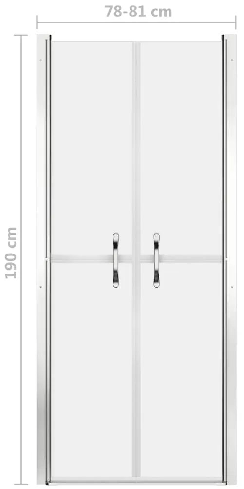vidaXL Marketos Sprchové dveře matné ESG 81 x 190 cm