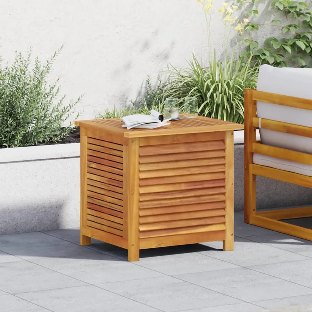 Zahradní úložný box s lamelami 113 x 50 x 56 cm masivní akácie