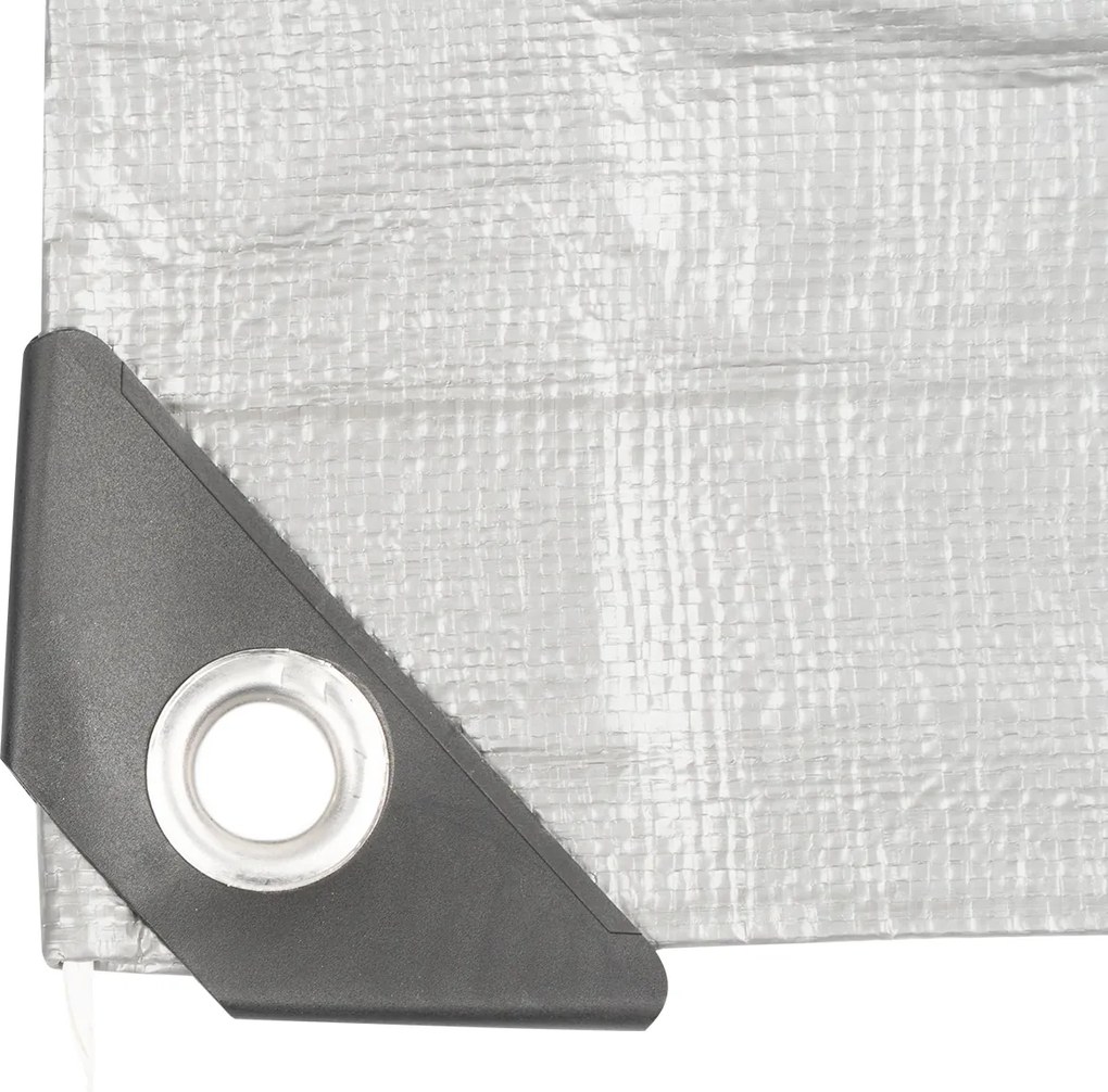 Plachta Procraft ST6x8 200g/m2 nepromokavá s oky 6x8 m stříbrná | ST6x8
