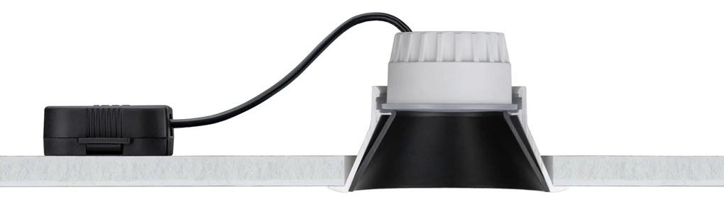Paulmann 93408 LED Cole, set bodovek v černo-stříbrné úpravě, 3x6,5W LED 2700K tříkrokové stmívání, prům. 8,8cm, IP44