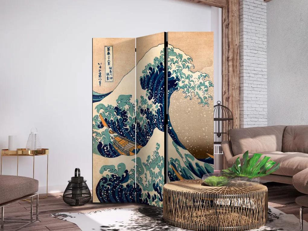 Pokojová zástěna Hokusai: Velká vlna v Kanagawě (reprodukce)