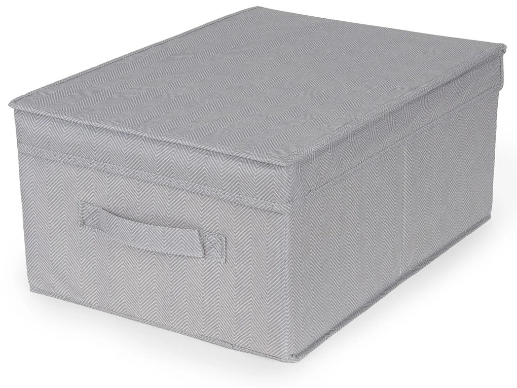 Skládací úložná krabice - karton box Compactor Wos 30 x 43 x v.19 cm, šedá