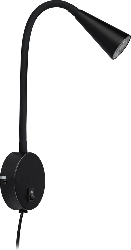 Livarno Home LED nástěnné svítidlo s flexibilním kovovým krkem (černá)