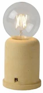 LUCIDE MABLE Table Lamp E27 H12 D10cm Yellow, stolní lampa