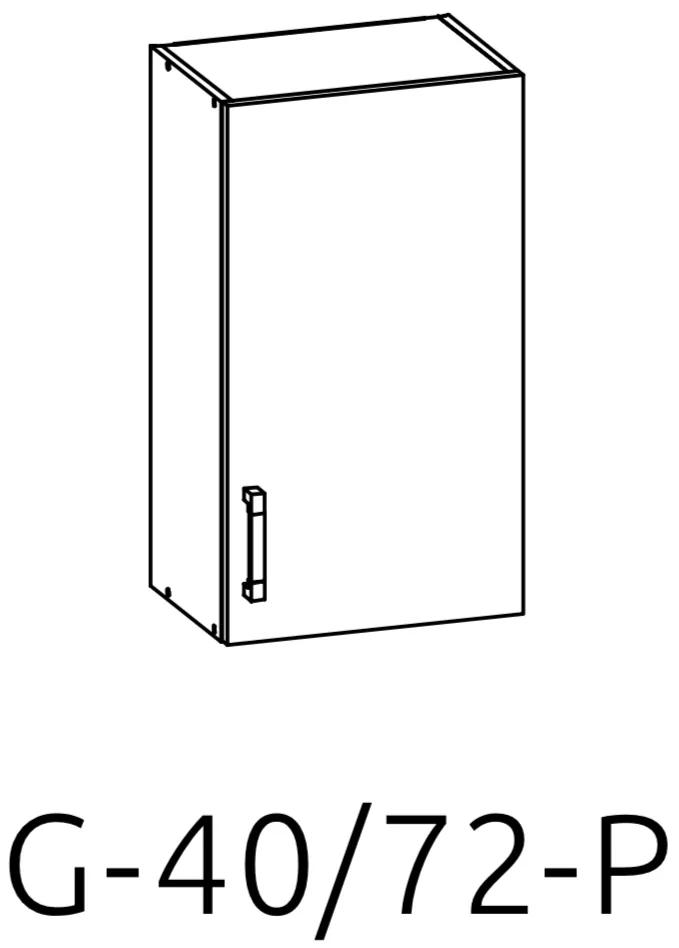 G-40/72 P (L) horní skříňka kuchyně Edan Barva korpusu skříněk: Šedá grenola, Zvolte barvu dvířek: Bílá canadian