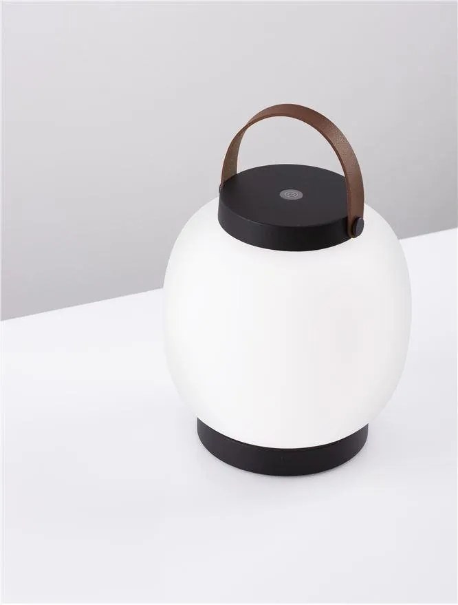 NV 9002876 Venkovní stolní lampa JIGRA černý hliník a akryl LED 2W 3000K 3,7V 306st. IP54 vypínač na těle / USB kabel - NOVA LUCE