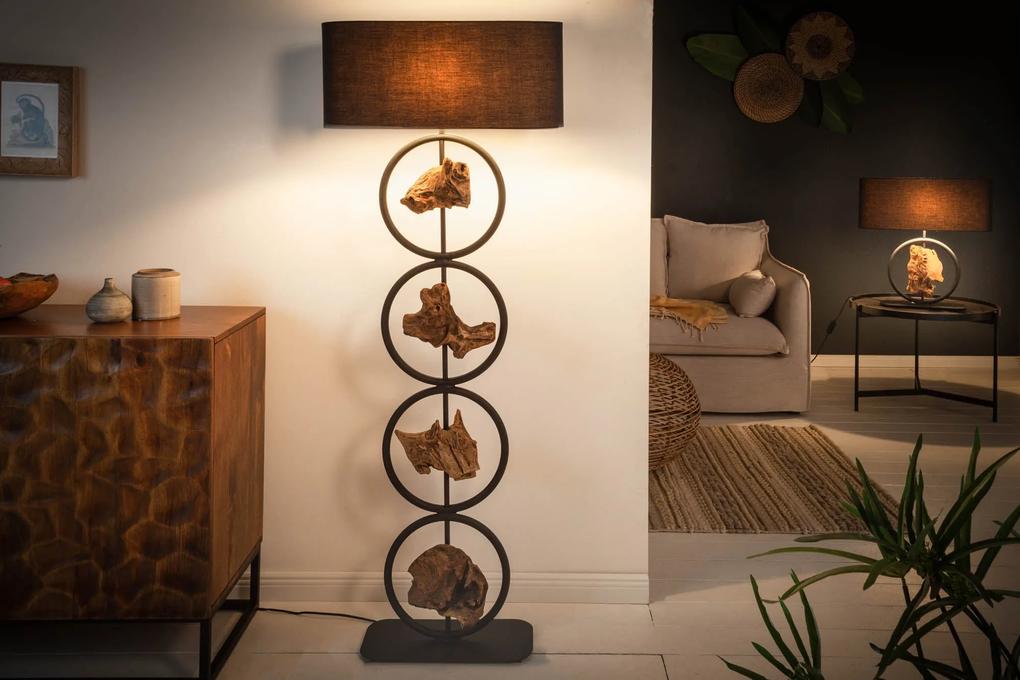 Invicta Interior designová dřevěná stojací lampa - Olixe