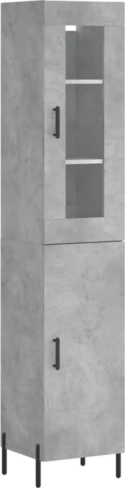 Skříň highboard betonově šedá 34,5x34x180 cm kompozitní dřevo 3199181