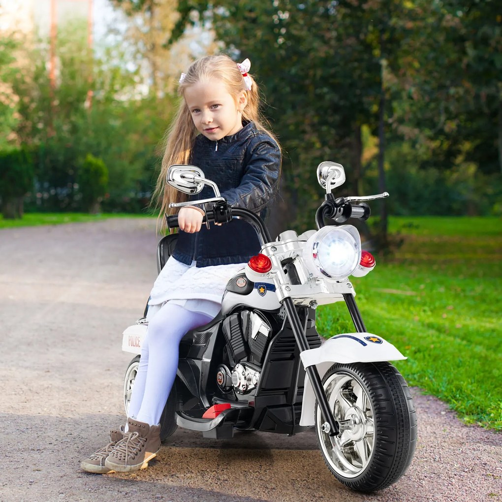 Costway 6 V Dětský elektrický motocykl s nastavitelnými světlomety a zvukem
