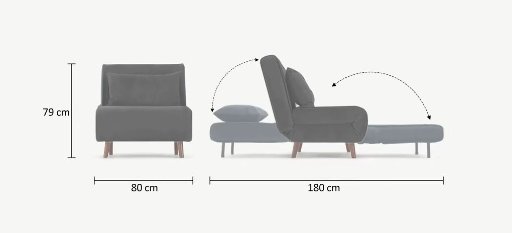 Rozkládací křeslo Single Folde - výběr z 5 provedení