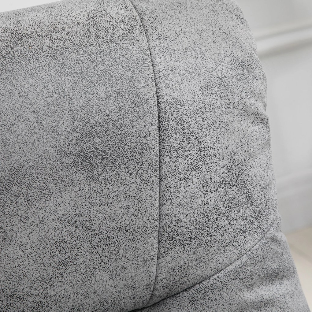 HOMCOM polohovací křeslo s taburetem, otočné TV křeslo s funkcí polohování, mikrovlákno šedé, 78x82,5x109 cm, ideální pro obývací pokoj a relaxaci | …