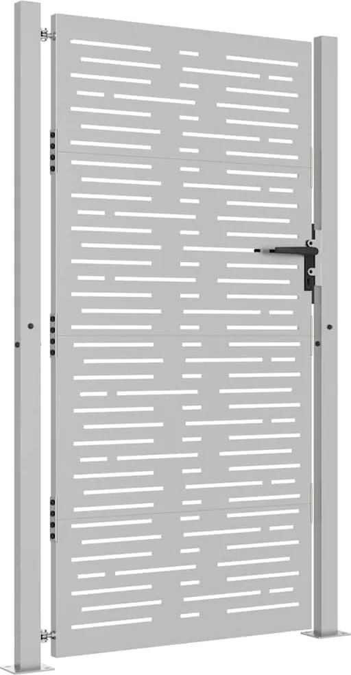 Zahradní branka 100 x 175 cm z cortenové oceli, čtvercový design 153254