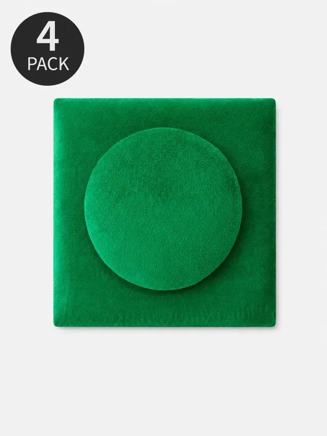Sinsay - Čalouněné nástěnné panely ve tvaru kostek 4 pack - zelená