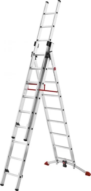 Hliníkový žebřík Hailo S100 ProfiLOT 2x9+8 příček, 9309-507