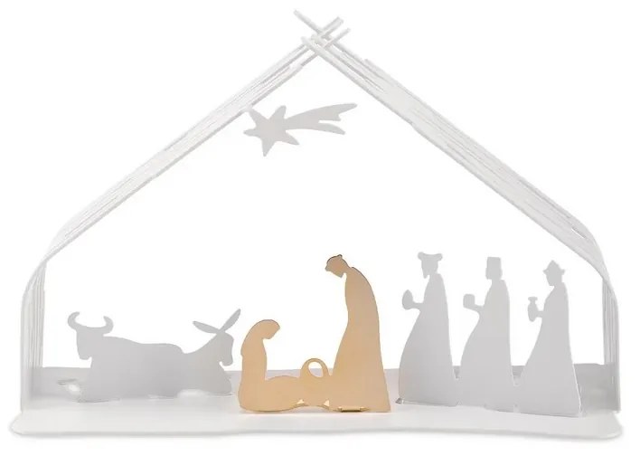 Vánoční betlém Bark Crib White Gold Alessi