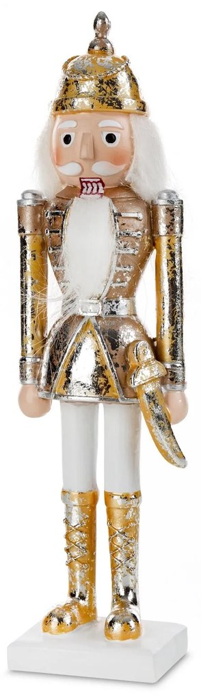 VÁNOČNÍ DEKORAČNÍ FIGURKA NUTCRACKER 25CM ZLATÁ