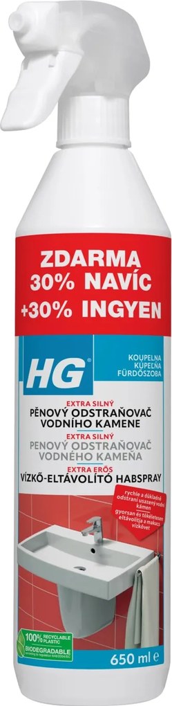 HG Extra silný pěnový odstraňovač vodního kamene 500 ml + 30% navíc
