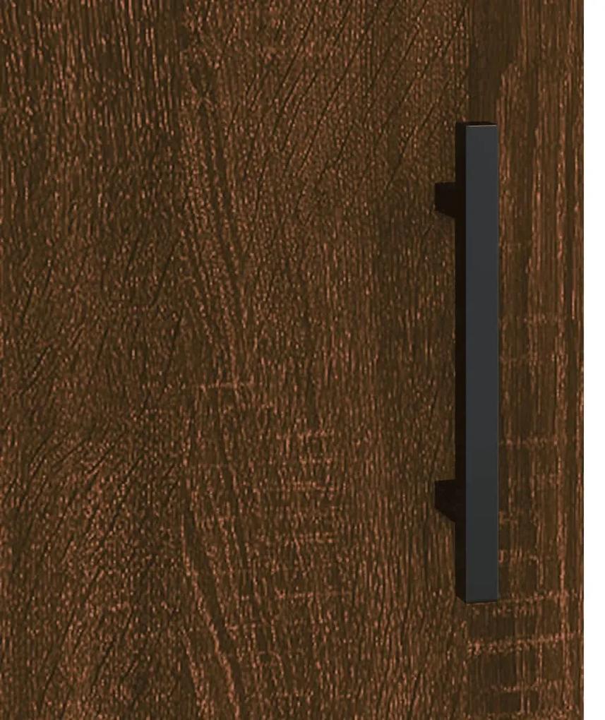 Skříň highboard hnědý dub 69,5 x 34 x 180 cm kompozitní dřevo,  3196042