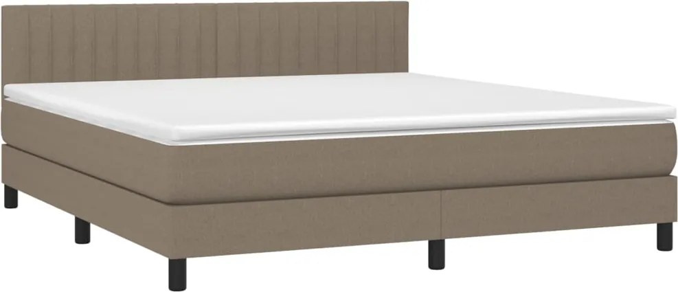Box spring postel s matrací taupe 160x200 cm textil 3140229