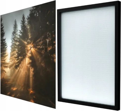 Podsvícený Obraz Východ Slunce Na Orlici rámeček černý Elegance Slim 40x50