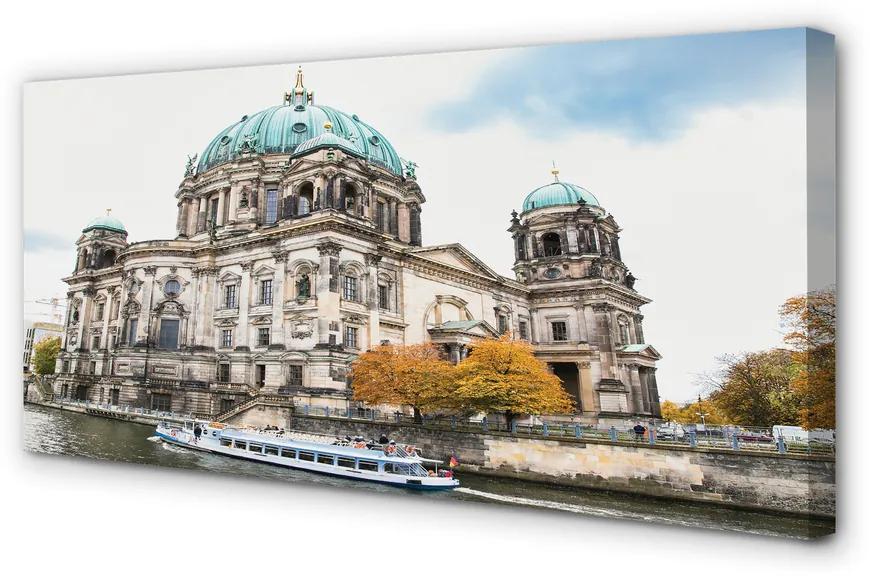 Obrazy na plátně Německo Berlin Cathedral River 100x50 cm