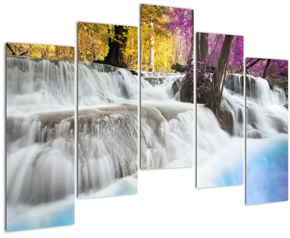 Obraz Erawan vodopádu v lese (125x90 cm), 40 dalších rozměrů