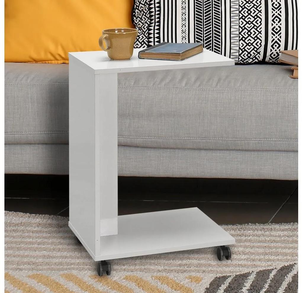 Adore Furniture Odkládací stolek 65x35 cm bílá AD0139