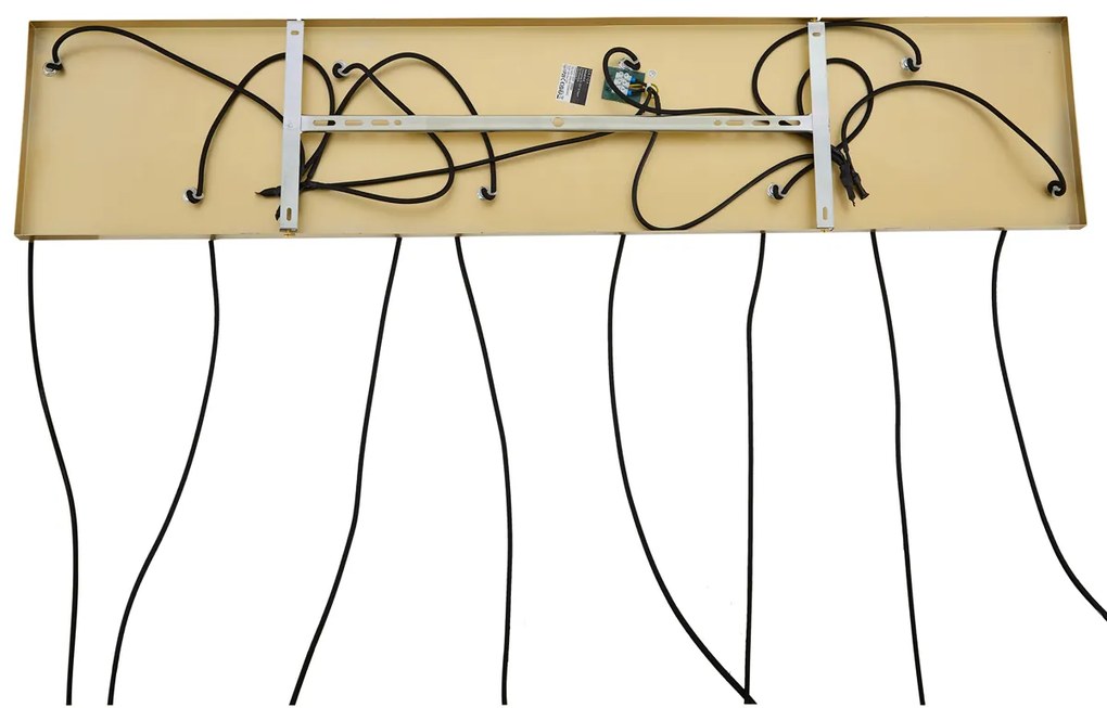 Závěsné svítidlo Art Deco zlaté s duhovým sklem 8-světelné - Sandra