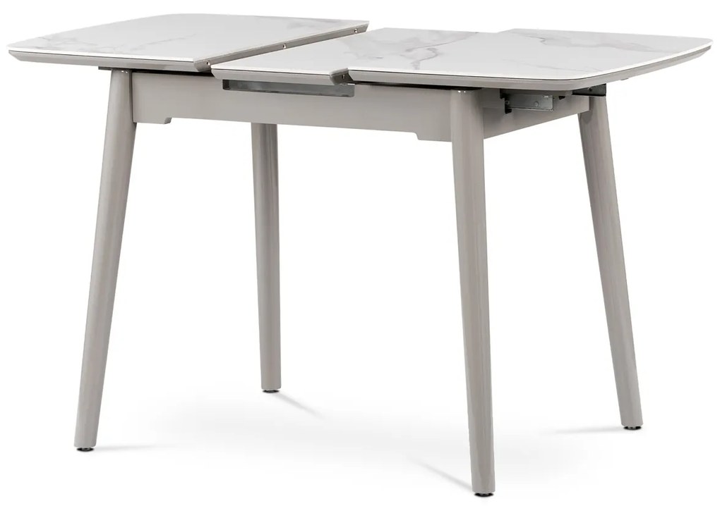 Jídelní stůl 110 + 30 x 75 x 76 cm AUTRONIC HT-401M WT šedá
